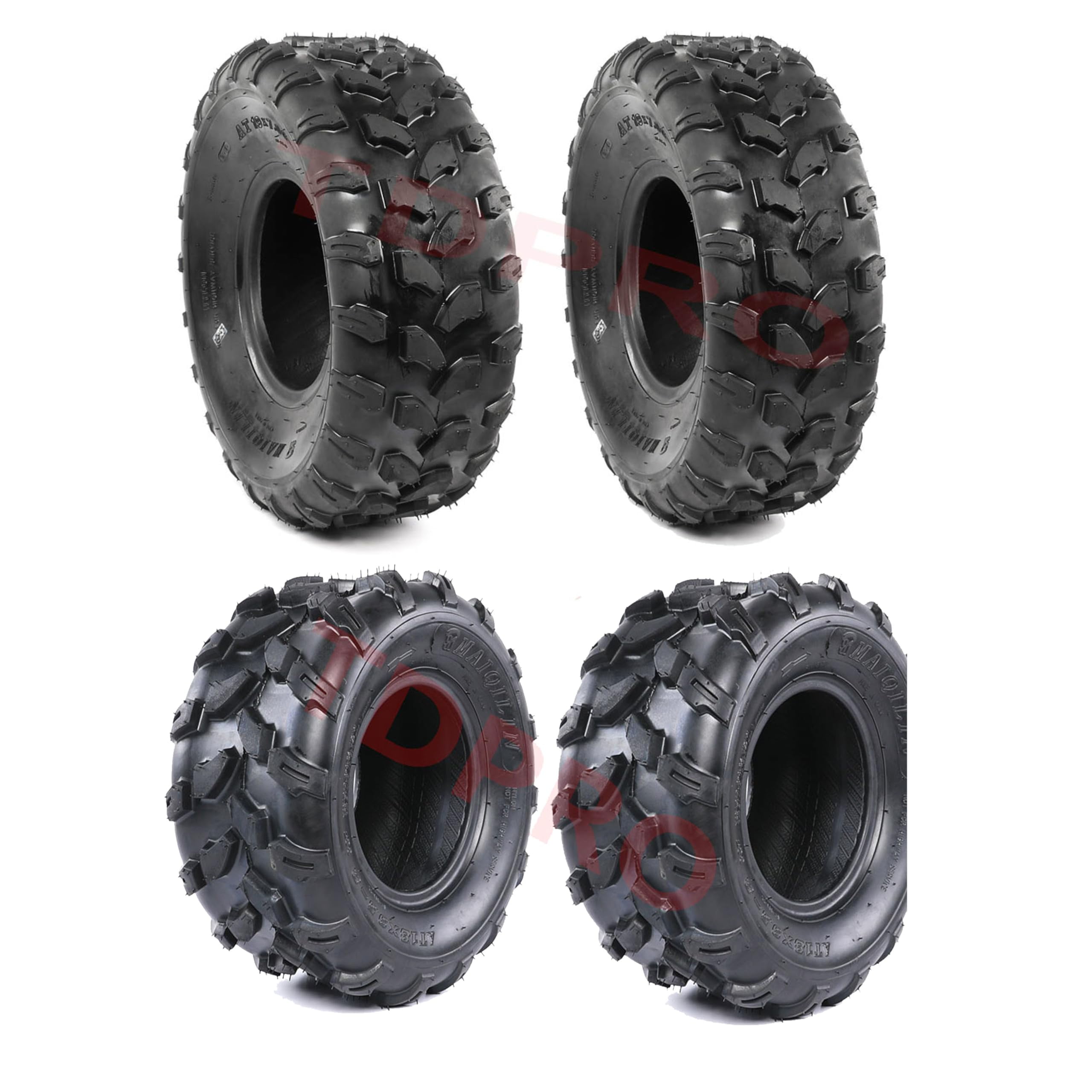 19x7x8 & 18x9.5x8 Full Set Sport ATV Tires 19x7-8 Front 18x9.5-8 Rear ...