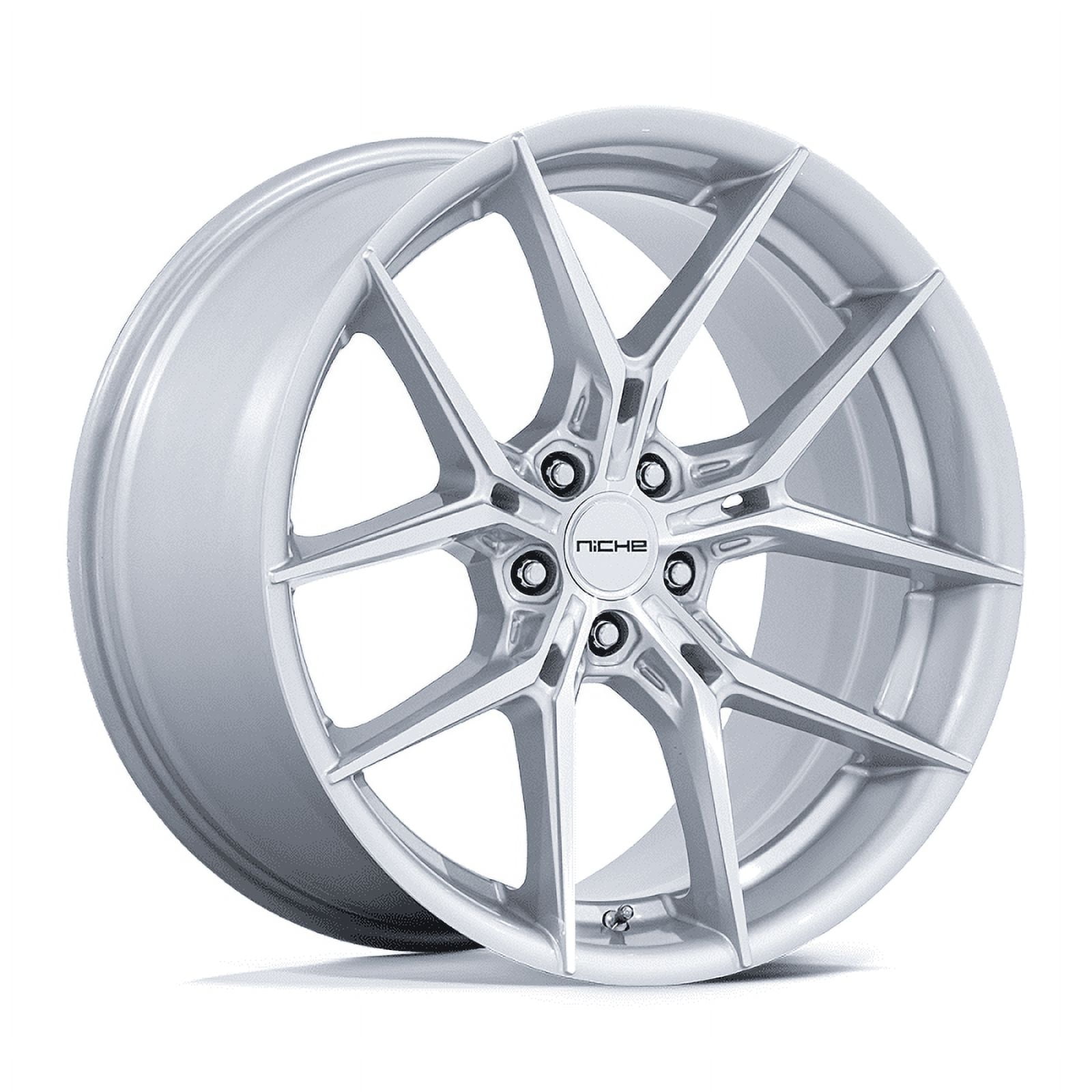 19x8.5 Niche NC279 Prodigy 5 Silver With Machined Face Wheel 5x4.5 ...