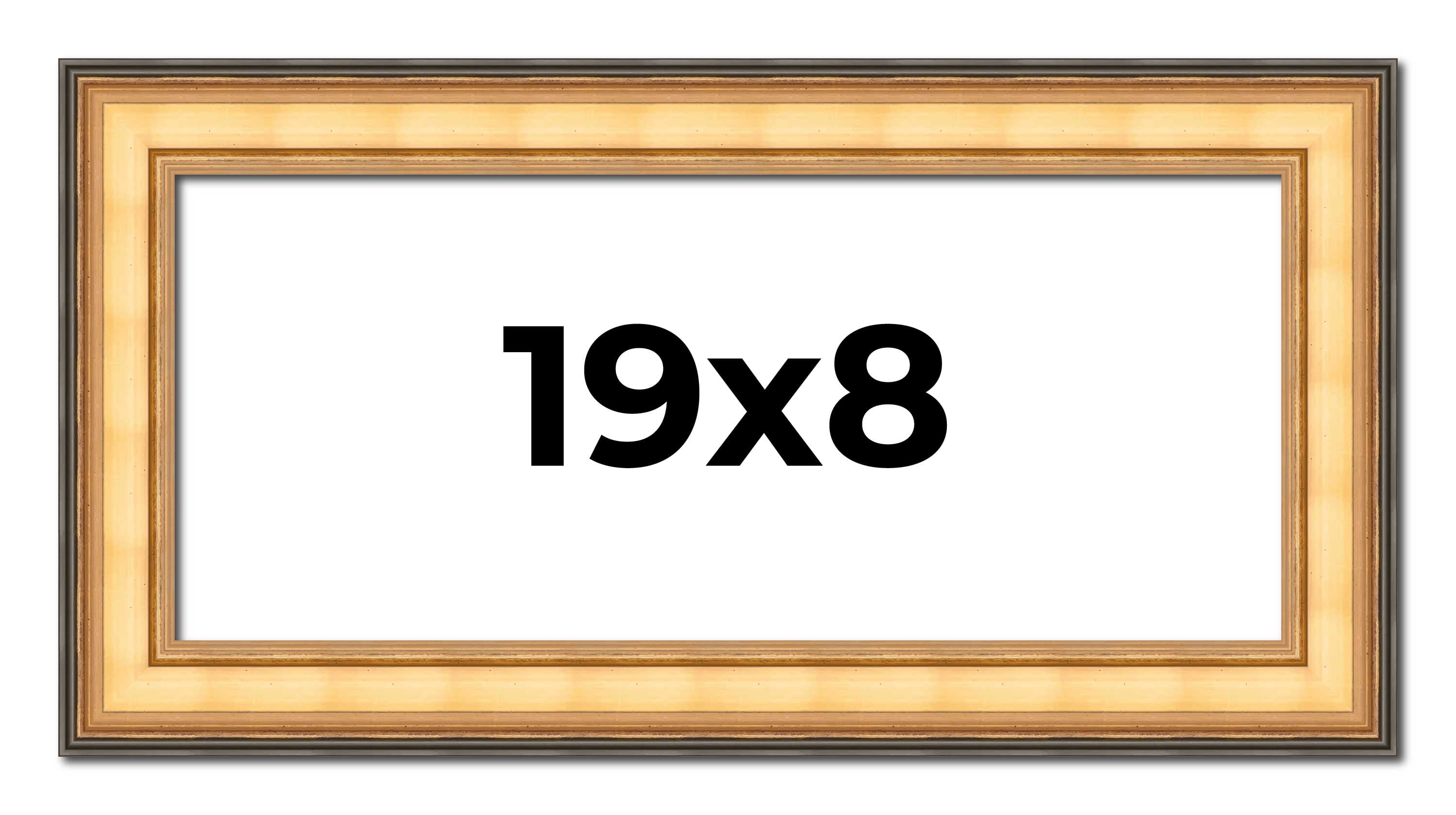 19x8 Frame Gold Plein Aire Solid Wood Picture Frame Width 2 Inches ...