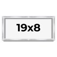 19x8 Frame Silver Whitewashed Wood Grain Solid Wood Shadow Box | 0.75 ...