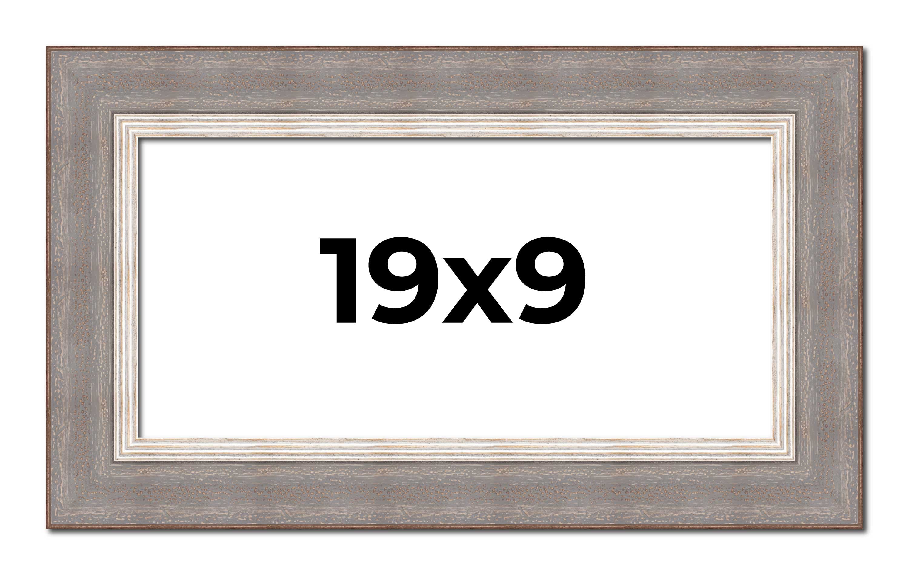 19x9 Frame Grey Real Wood Picture Frame Width 2.75 Inches | Interior ...