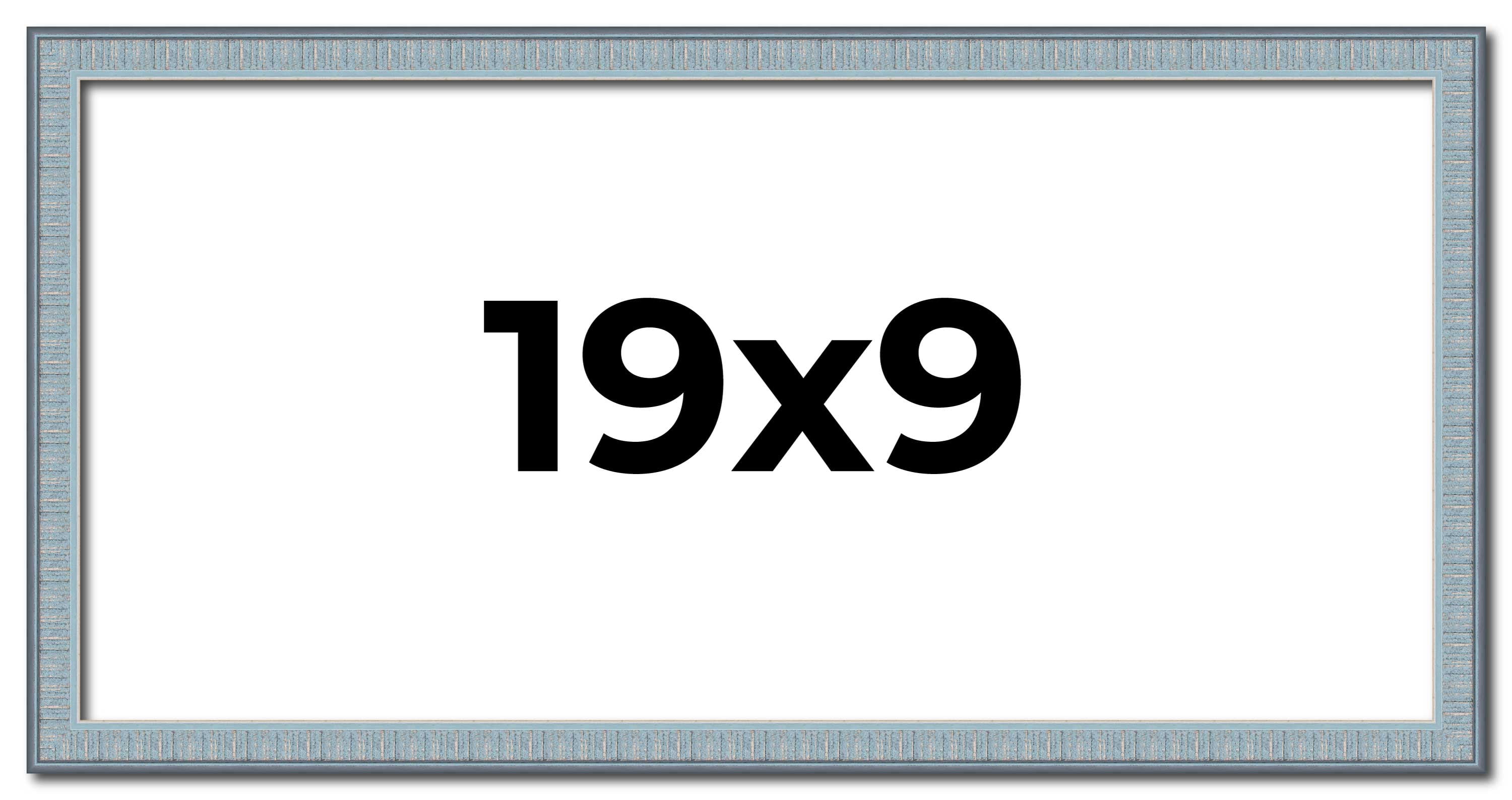 19x9 Frame Rustic Sky Blue Solid Wood Picture Frame | 0.75 Inch ...