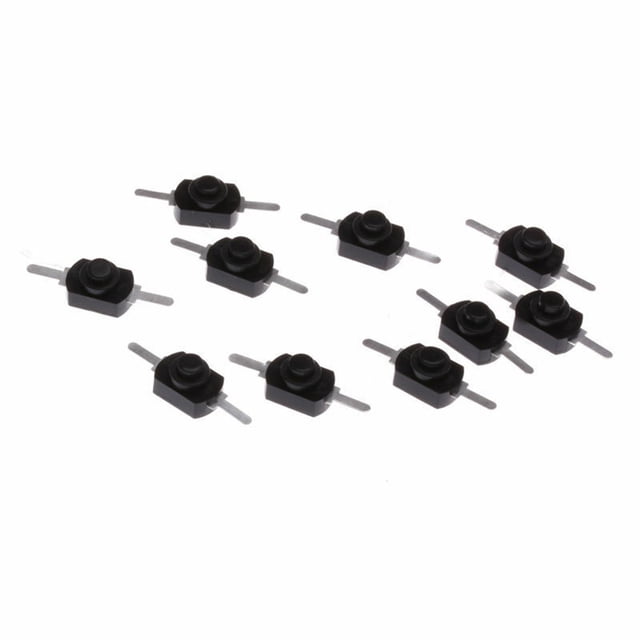 1A 30V Dc 250V Black Latching On Off Mini Torch Push Button Switch ...