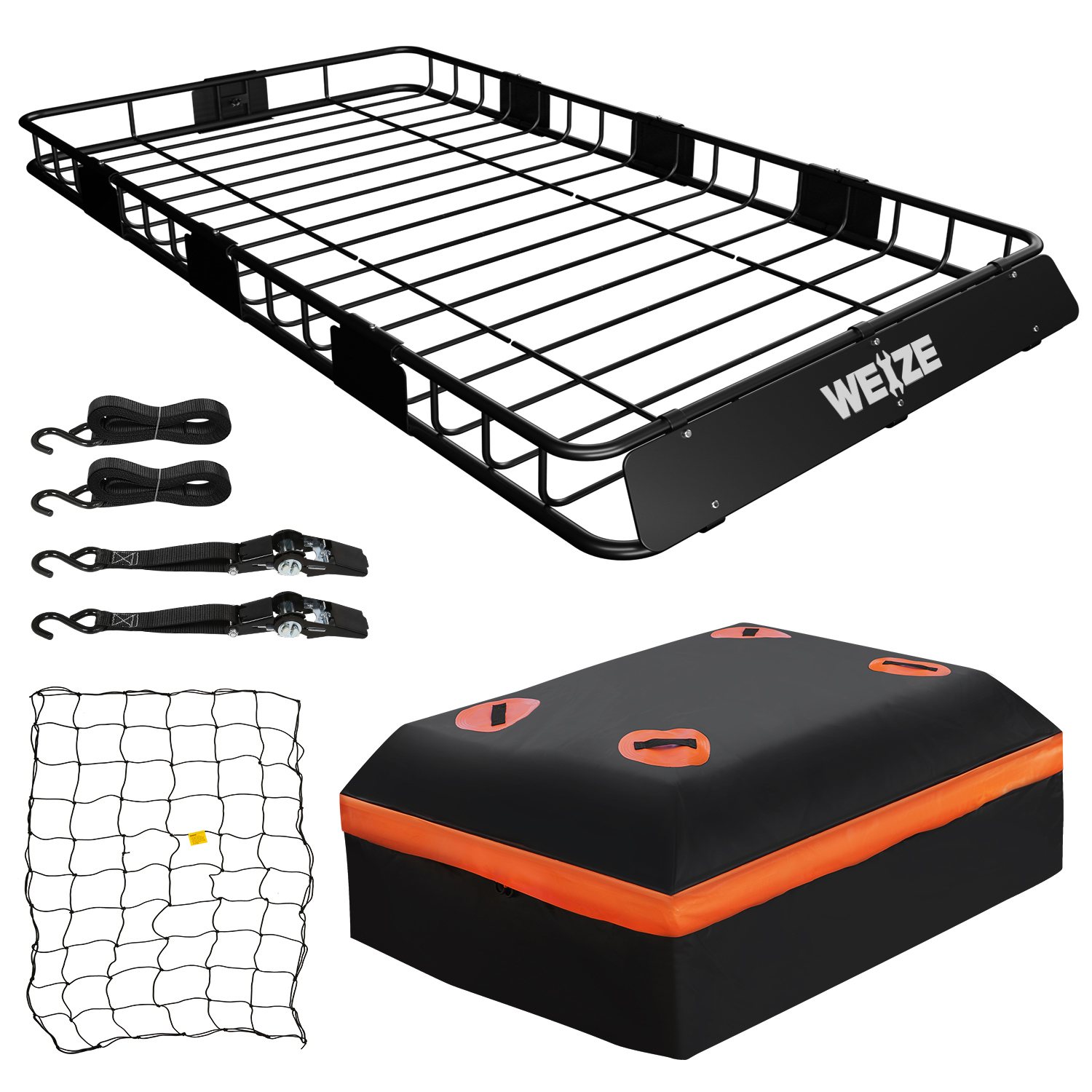 ARKSEN 84" x 50" x 6" Perfect-Wide Roof Rack Cargo Basket - 150 lb ...