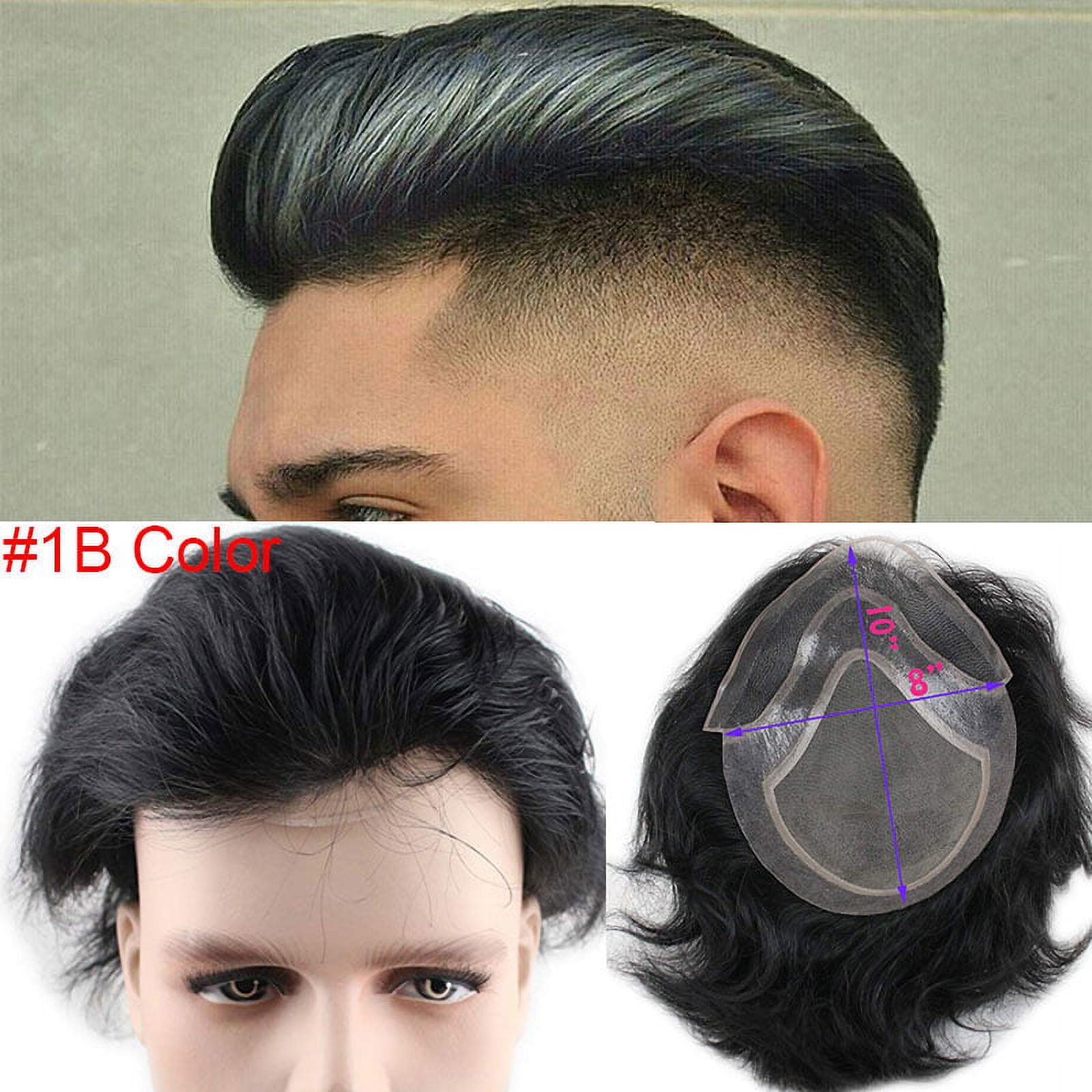 1B# Blonde Human Hair Toupee For Men Mono Transparent Lace Toupee With ...