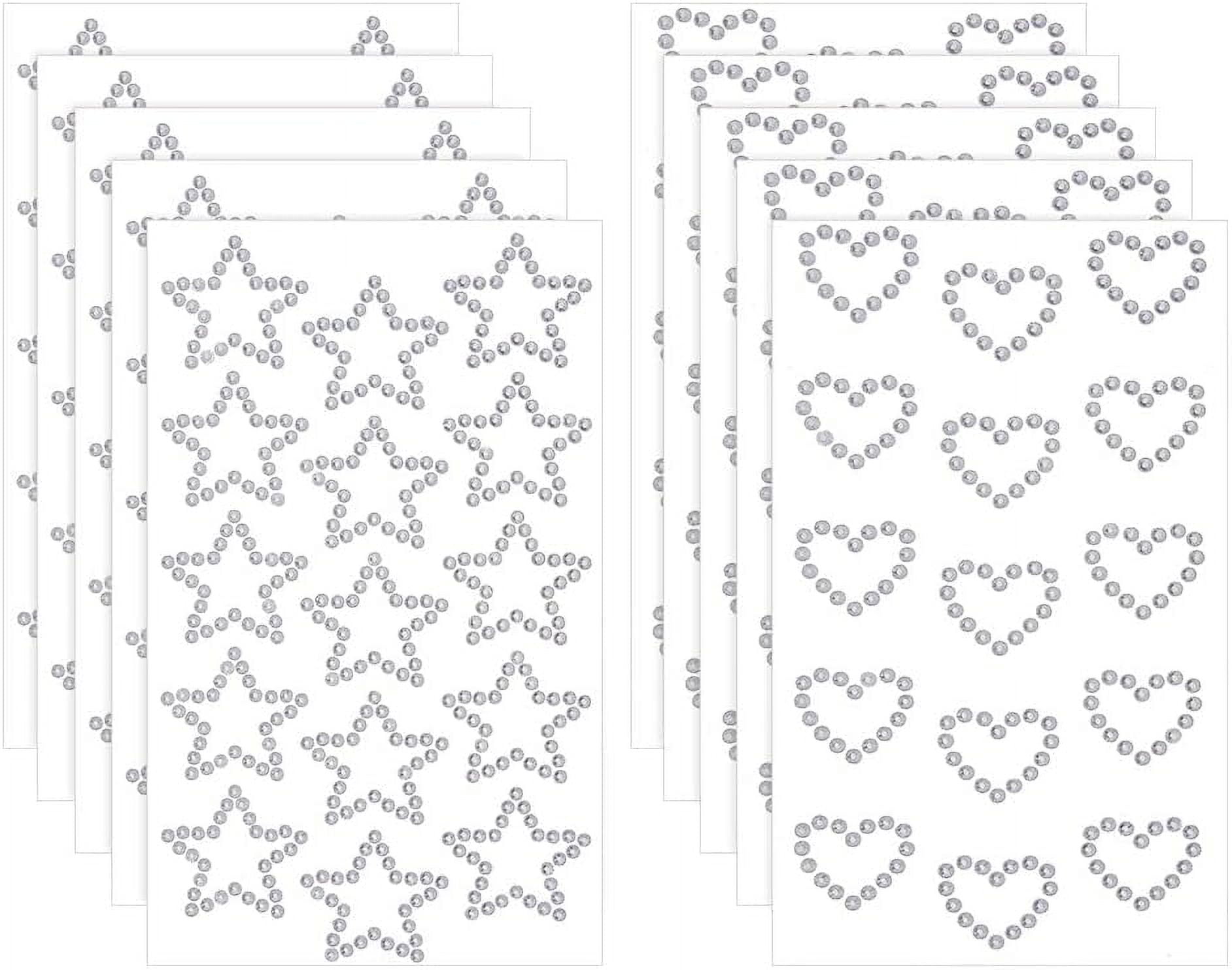 1Bag 10 Sheets Star Rhinestone Stickers Self Adhesive Star Stickers ...