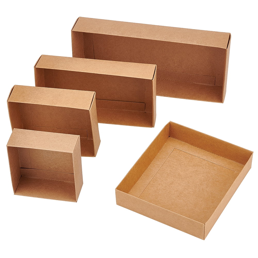 1Bag 10Pcs 5 Style Decorative Gift Wrapping Box BurlyWood Gift Wrapping ...
