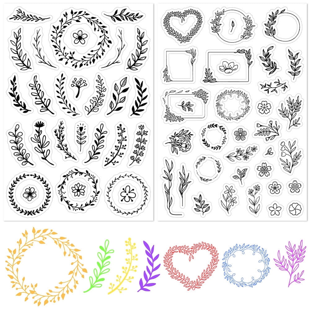 1Bag 2 Styles PVC Plastic Stamps for DIY Scrapbooking Photo Album ...