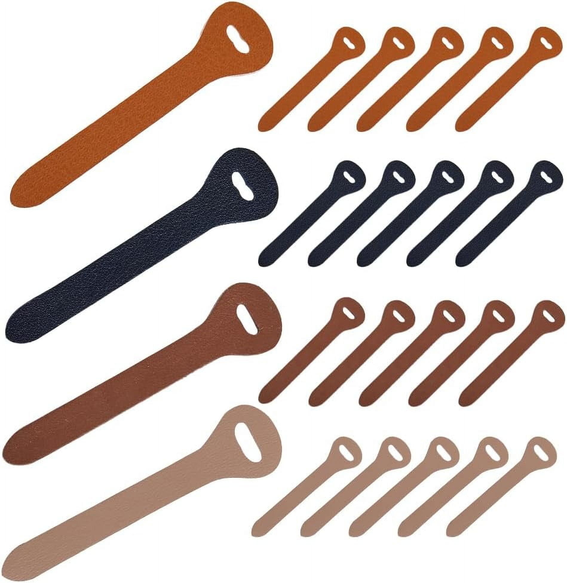 1Bag 24Pcs 4 Colors Cowhide Zipper Puller Head for Bag Suitcase Mixed ...