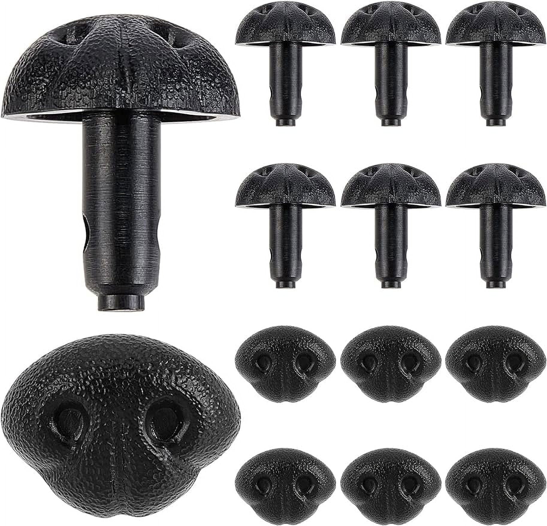 1Bag 30PCS Plastic Matte Safety Noses Craft Sew Dog Nose Black Teddy ...