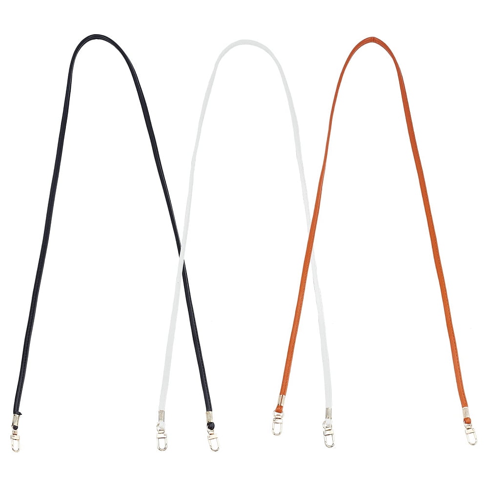 1Bag 3Pcs 3 Colors PU Imitation Leather Fine Bag Straps with Swivel ...