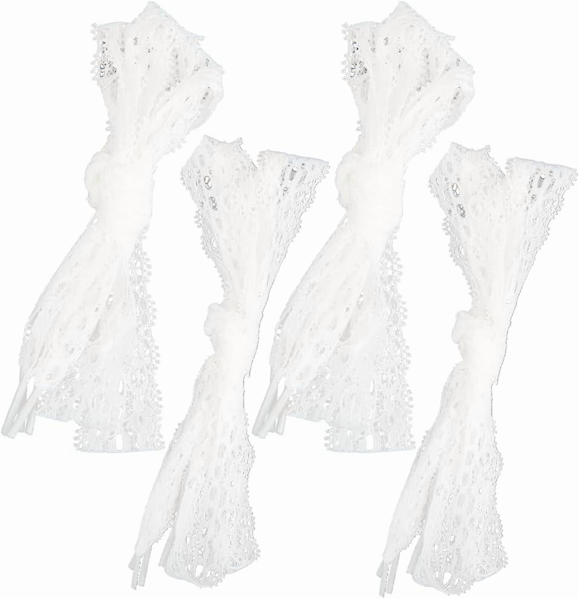 1Bag 4 Pairs 2 Style Nylon Lace Shoe Laces Flat Shoelace White 725 ...