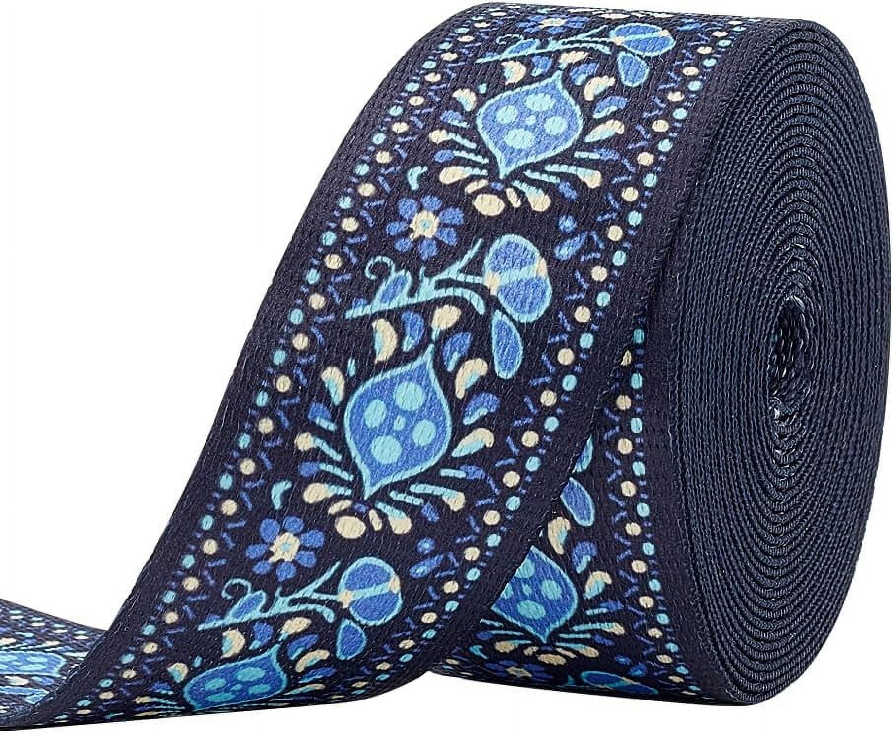 1Bag 5 Yards Ethnic Style Embroidery Polyester Ribbons Jacquard Ribbon ...