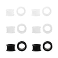 1Bag 6Pcs 3 Colors Pulley Silicone Ear Gauges Flesh Tunnels Plugs Ring ...