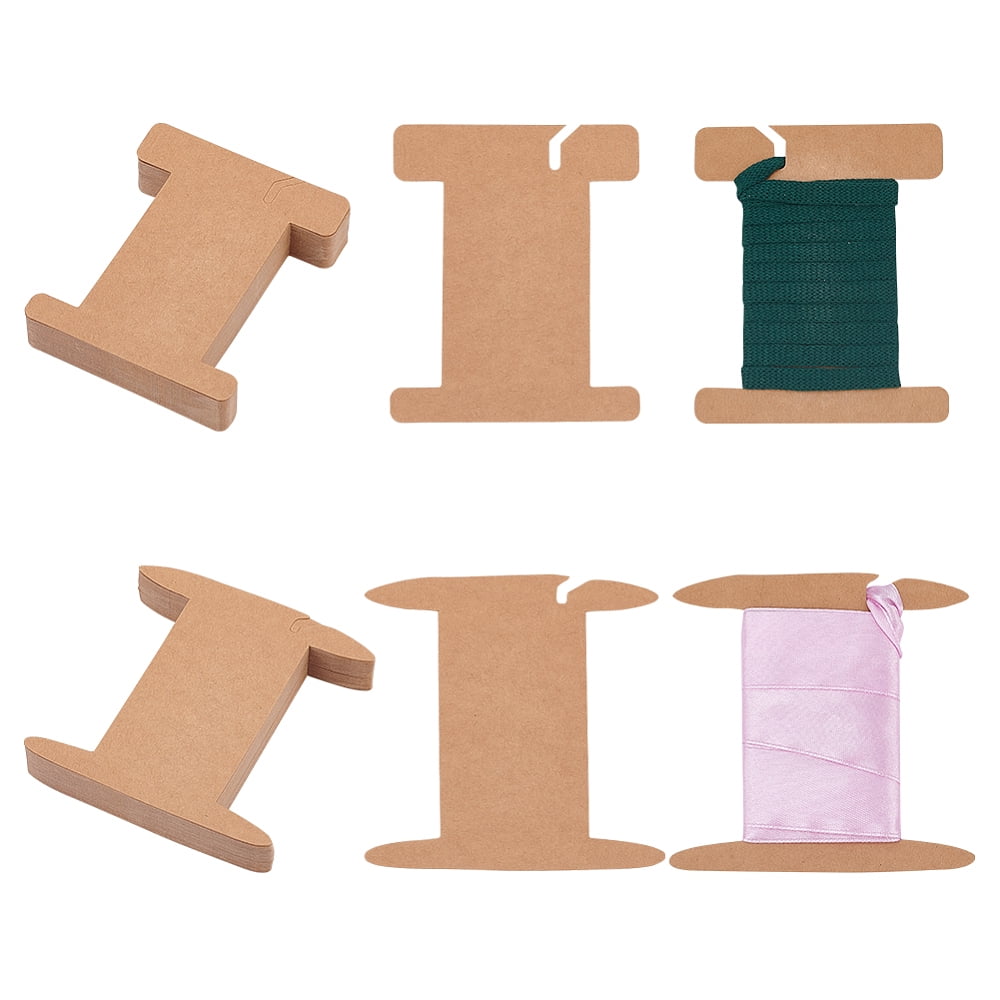 1Bag 80Pcs 2 Style Cardboard Paper Ribbon Spool Storage Organizer ...