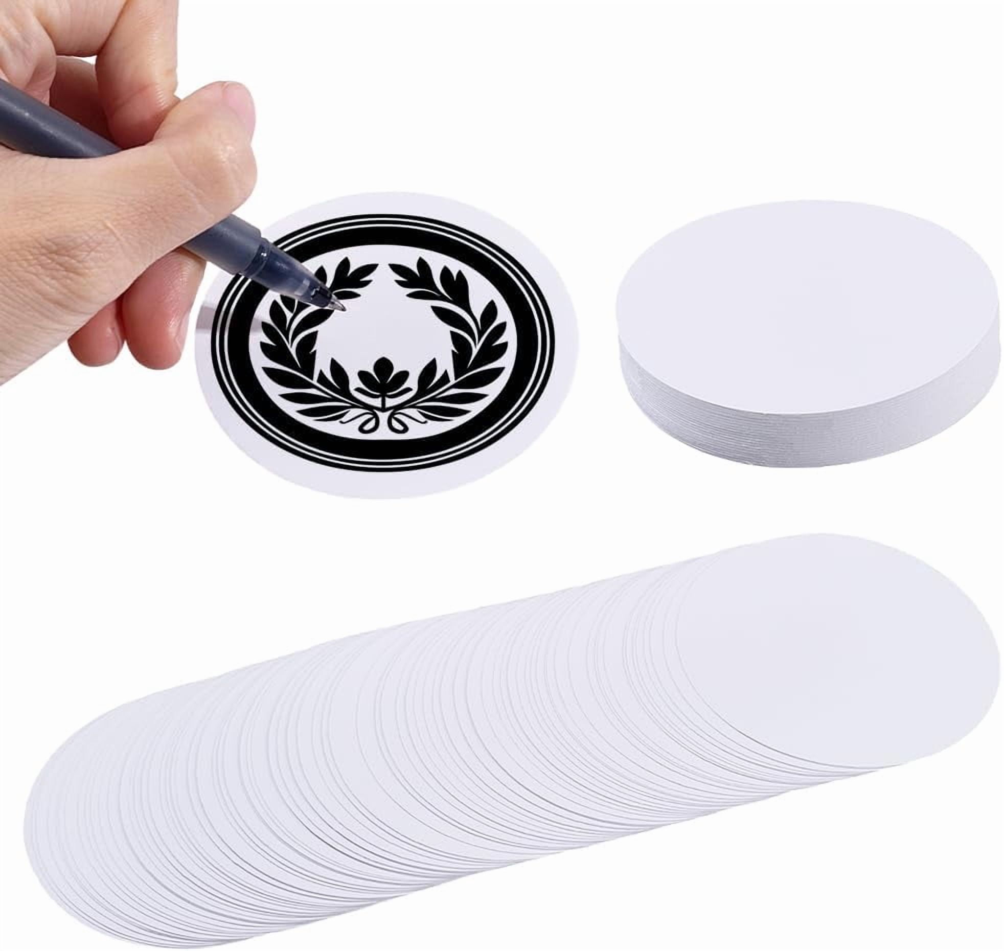 1Bag Blank Paper Crafts Flat Round White 70x0.1mm 100pcs/bagDIY ...