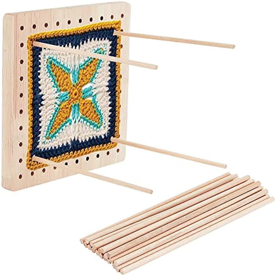 1Bag Crochet Blocking Board Square Wooden Blocking Board with 20pcs 5.9 ...