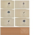 1Bag Leaf Pattern Kraft Envelopes and Greeting Cards Set Blank Inside ...