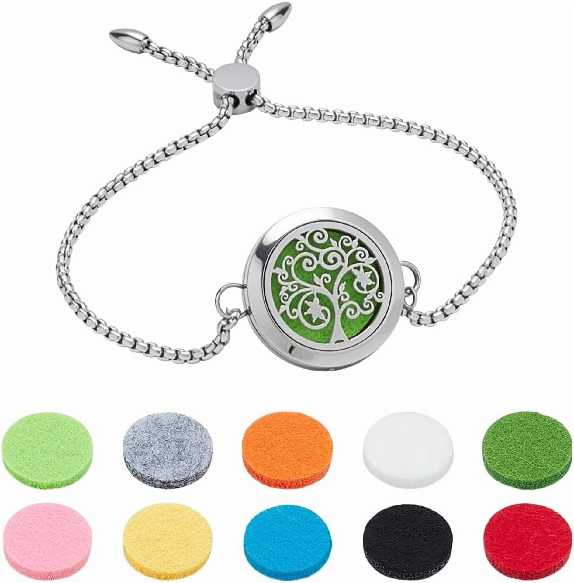 1Bag Stainless Steel Slider Bracelets Essential Oil Diffuser Bracelets ...