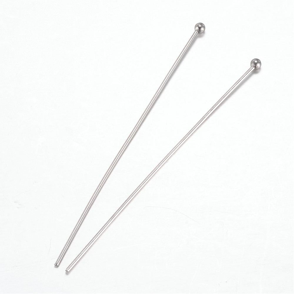 1Bag Tarnish Resistant 304 Stainless Steel Round Ball Pins Stainless ...