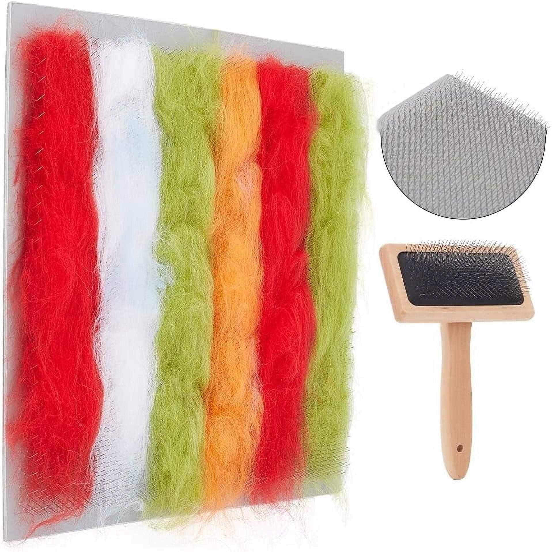 1Bag Wool Blending Board Carding Brush Set 9.9x9.9 Inch Rubber & Gauze ...