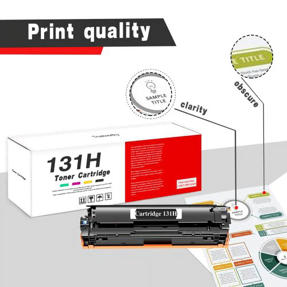 (1Black) Cartridge 131H High Yield Toner Cartridge Replacement for ...