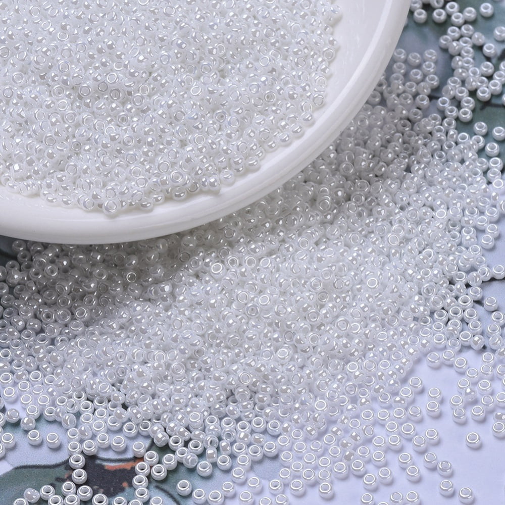 1Bottle MIYUKI Round Rocailles Beads Japanese Seed Beads (RR420) White ...
