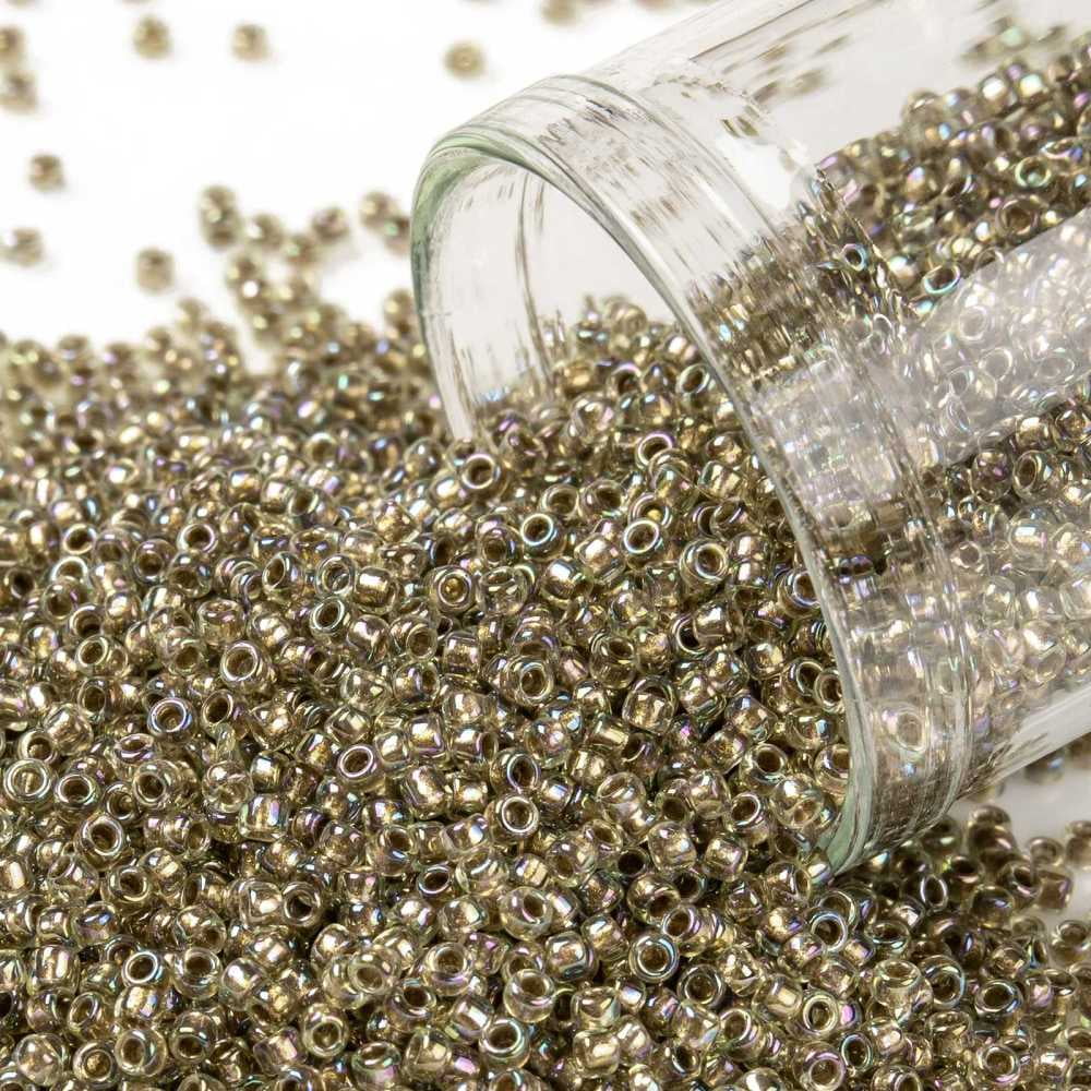 1Bottle TOHO Round Seed Beads Japanese Seed Beads (998) Gilt Lined AB ...