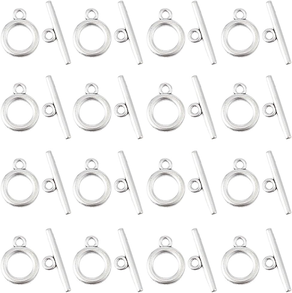1Box 100 Sets Toggle Clasps Silver Closure Clasps Toggle Bracelet ...