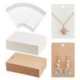 1Box 100Pcs 2 Colors Rectangle Paper One Pair Earring Display Cards ...