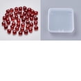 1Box 100Pcs Imitation Jade Glass Beads Heart Dark Red 6x6x4mm Hole: 0 ...