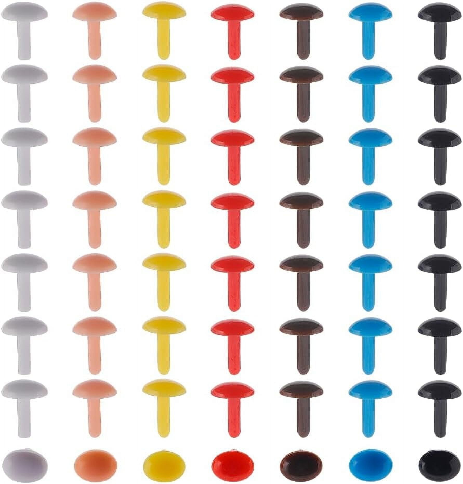 1Box 112Pcs Plastic Matte Safety Noses 7 Colors Amigurumi Safety Eyes ...