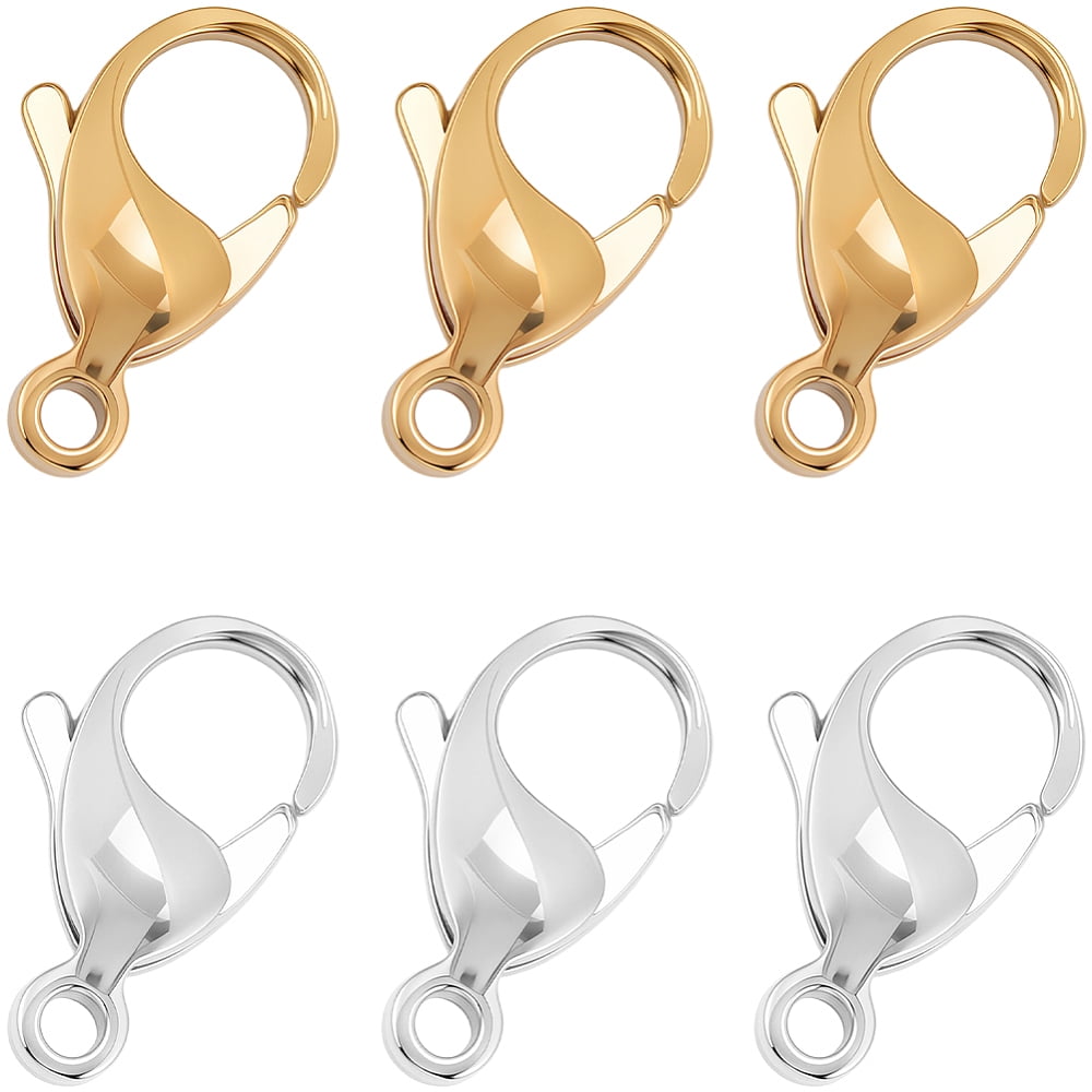 1Box 12Pcs Lobster Claw Clasps 316 Stainless Steel 2 Colors Jewelry ...