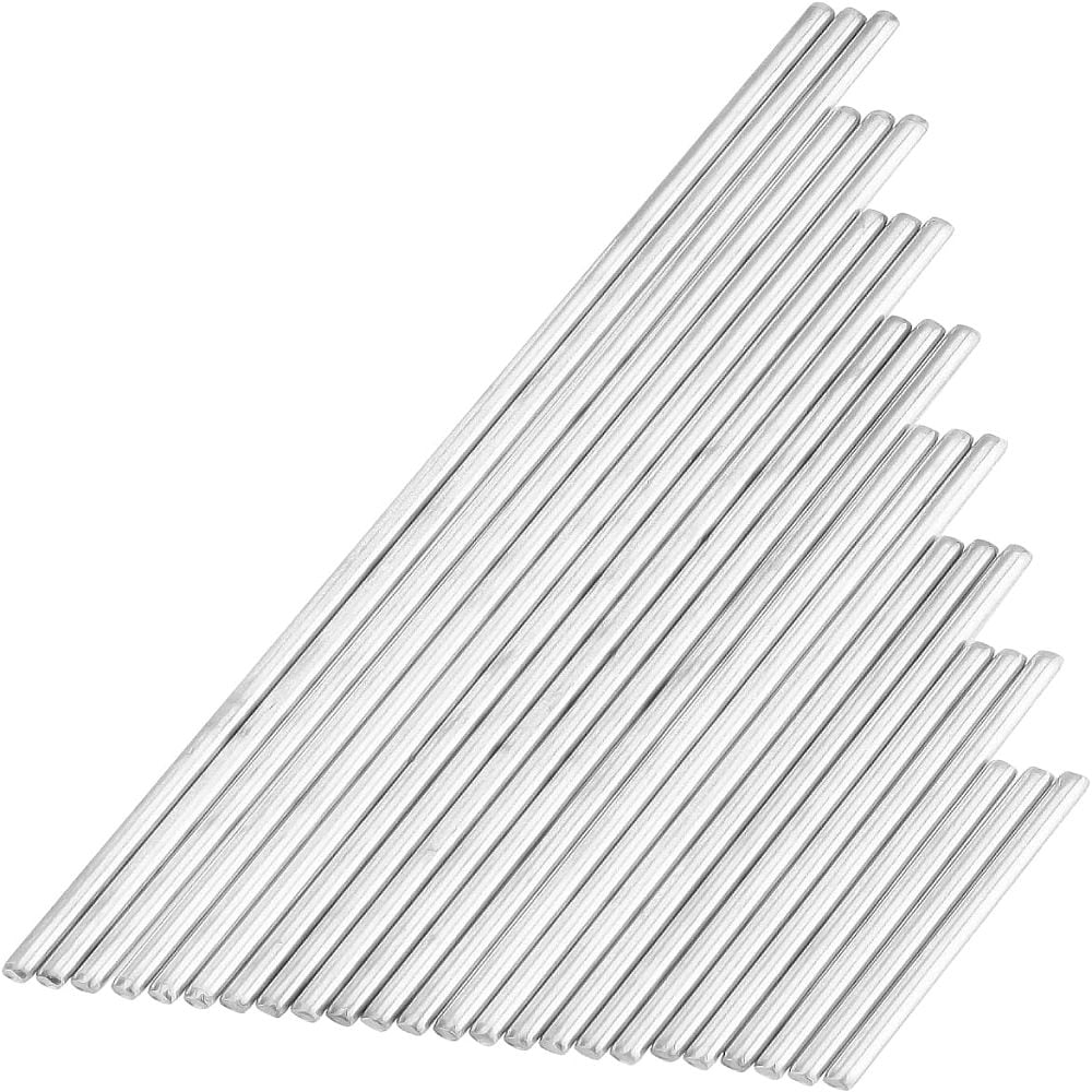 1Box 160Pcs 8 Styles Iron Toy Car Axle Sticks Platinum 30~100x2mm 20pcs ...