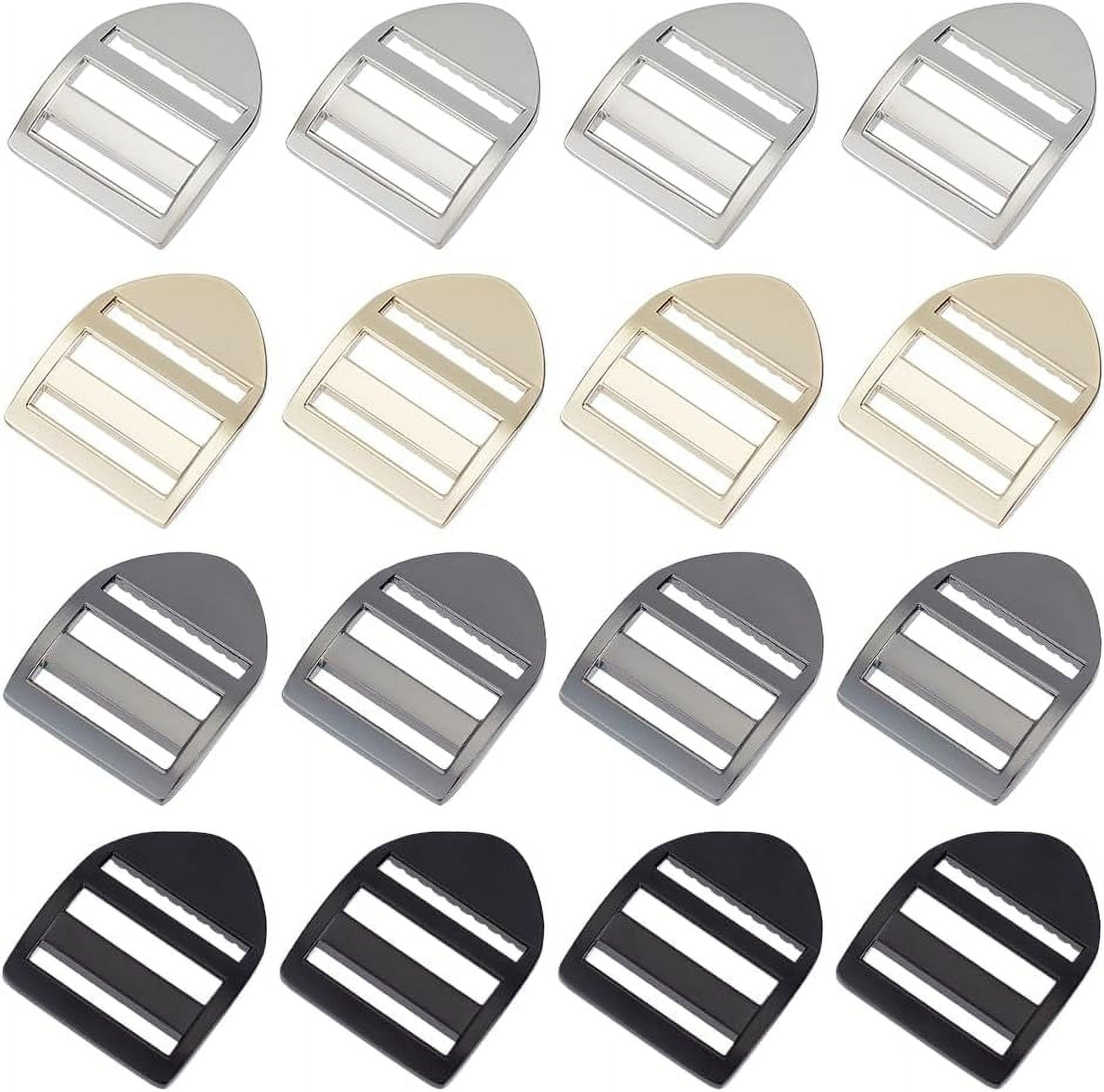 1Box 16Pcs 4 Colors Zinc Alloy Ladder Lock Slider Buckle Adjustable ...