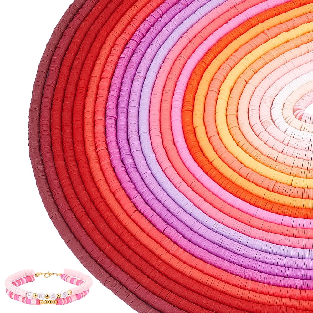 1Box 2 Bags Fixed Mixed 25-Color Handmade Polymer Clay Beads Pearlized ...