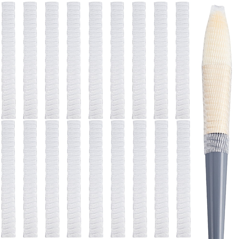 1Box 200Pcs PE Makeup Brush Protector Reusable Expandable Mesh Cover ...