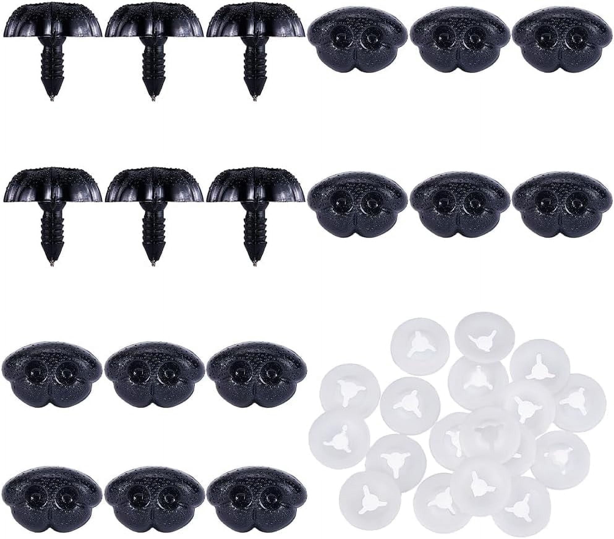 1Box 20PCS Plastic Matte Safety Noses with 20PCS Spacer Craft Sew Dog ...