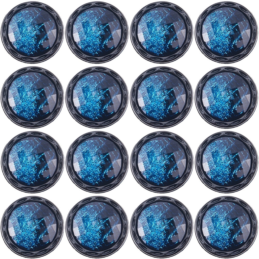 1Box 20Pcs 1-Hole Resin Shank Button with ABS Plastic Findings Half ...