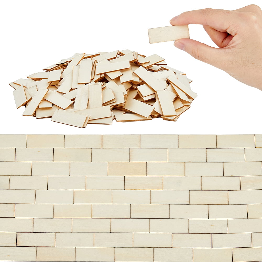 1Box 250Pcs Mini Rectangle Wood Floorboards Old Lace Miniature ...
