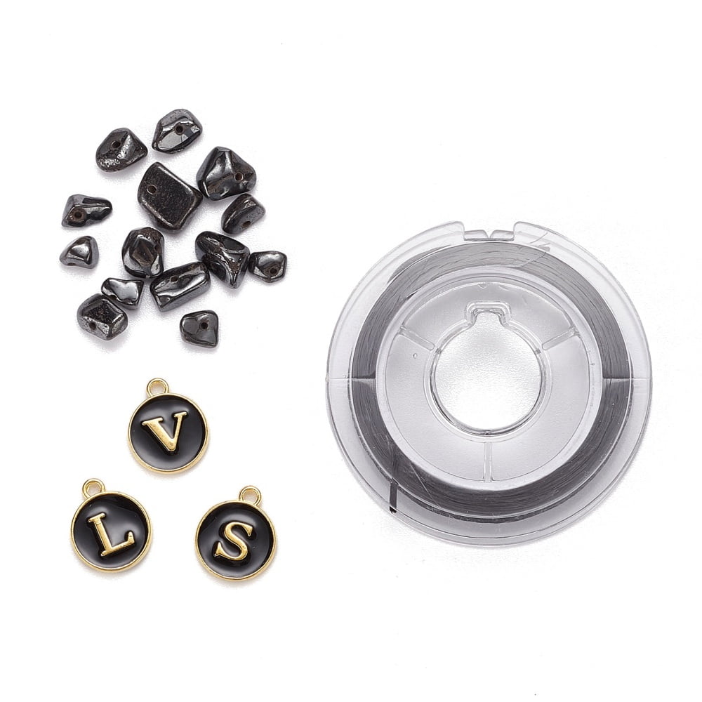 1Box 26Pcs Flat Round Initial Letter A~Z Alphabet Enamel Charms 20G Non ...