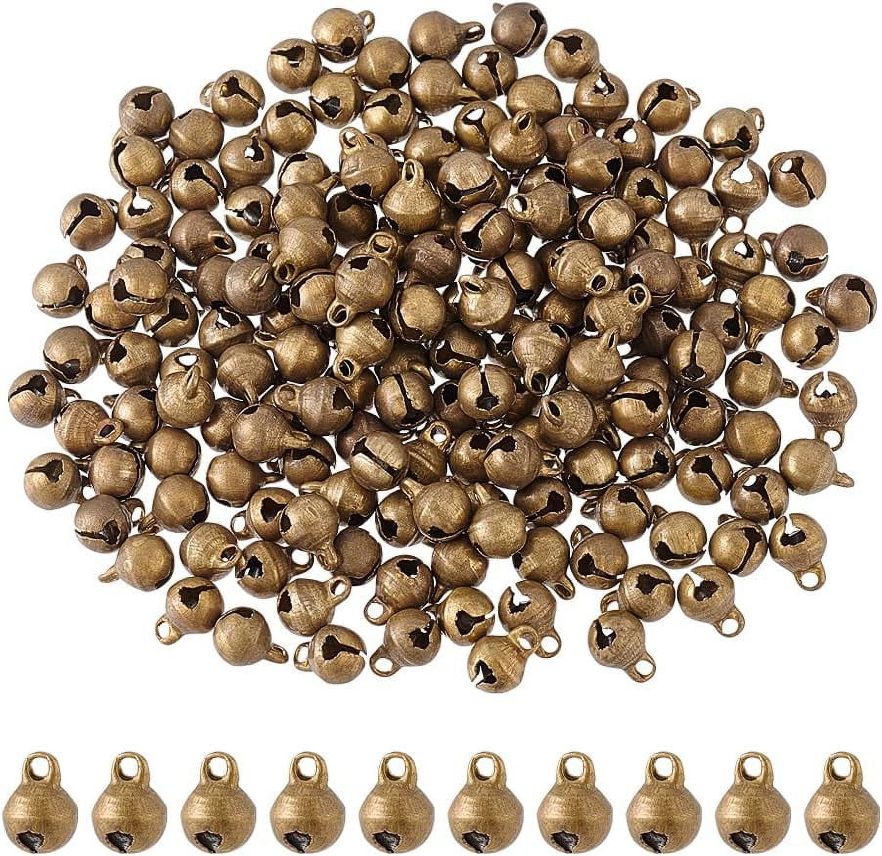 1Box 300Pcs Brass Bell Pendants Raw(Unplated) 8x6mm Hole: 1.2mm - Walmart.com