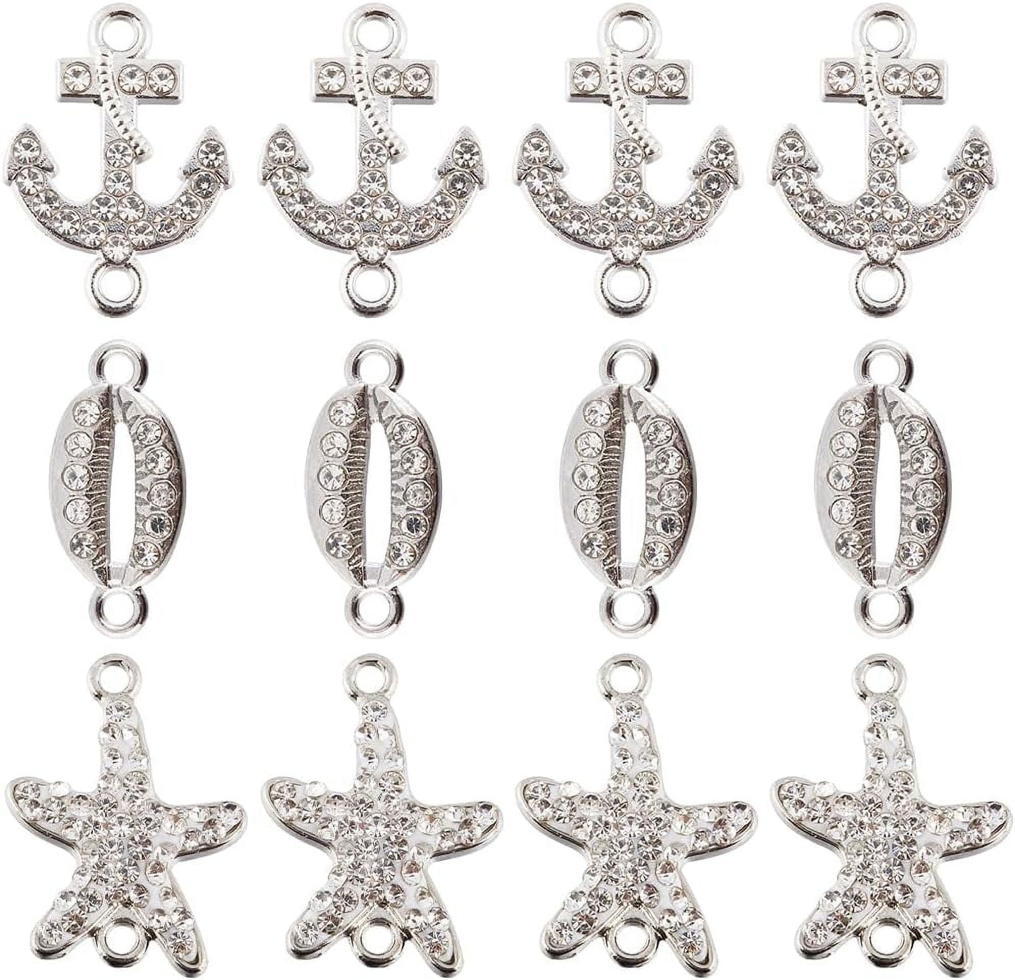 1Box 30Pcs Ocean Charms Silver Seashell Charm Bulk Alloy Summer Sea ...