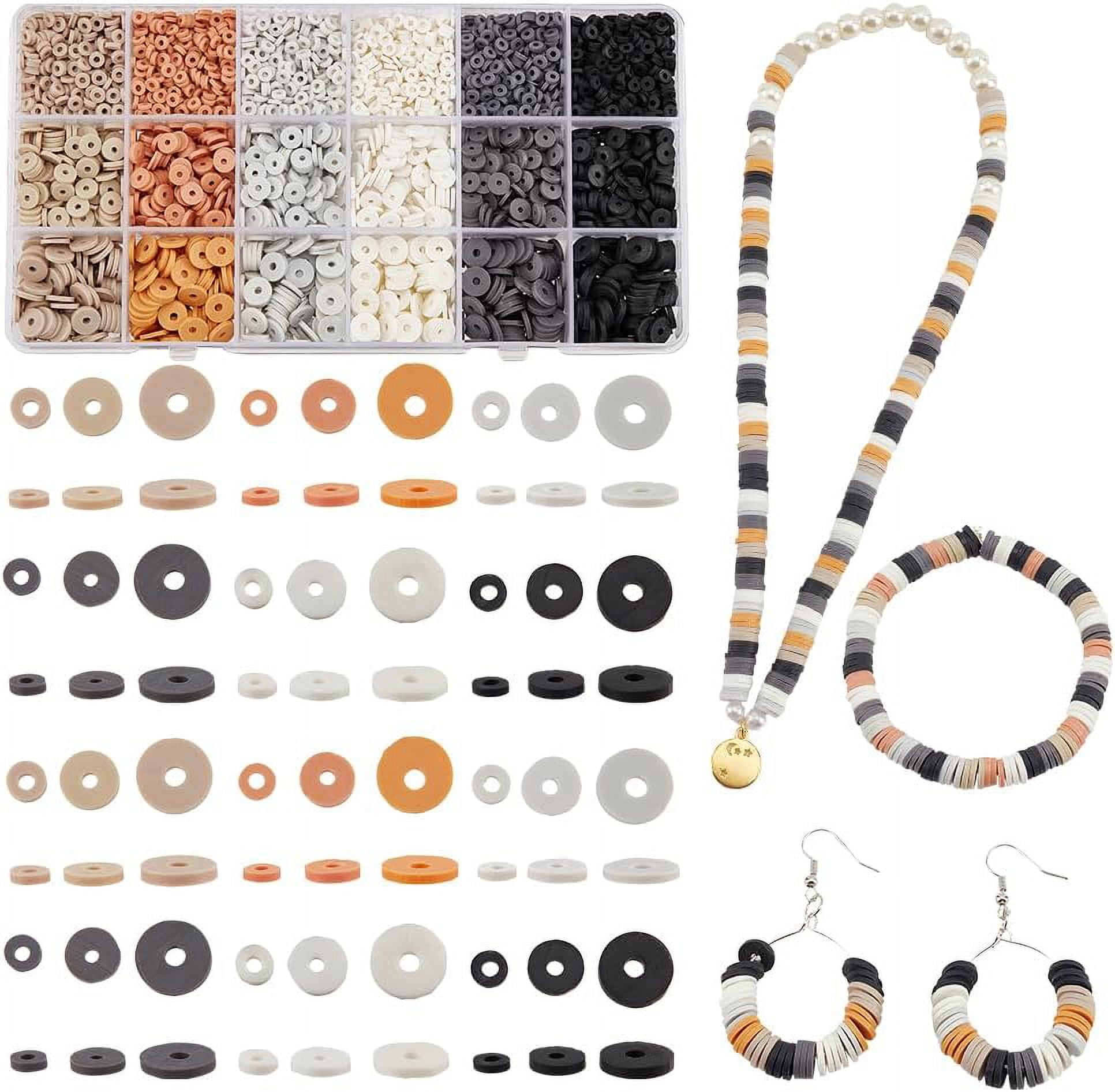 4080pcs Neutral Polymer Clay Beads Heishi Clay Beads 6 Colors 4 6 8 ...