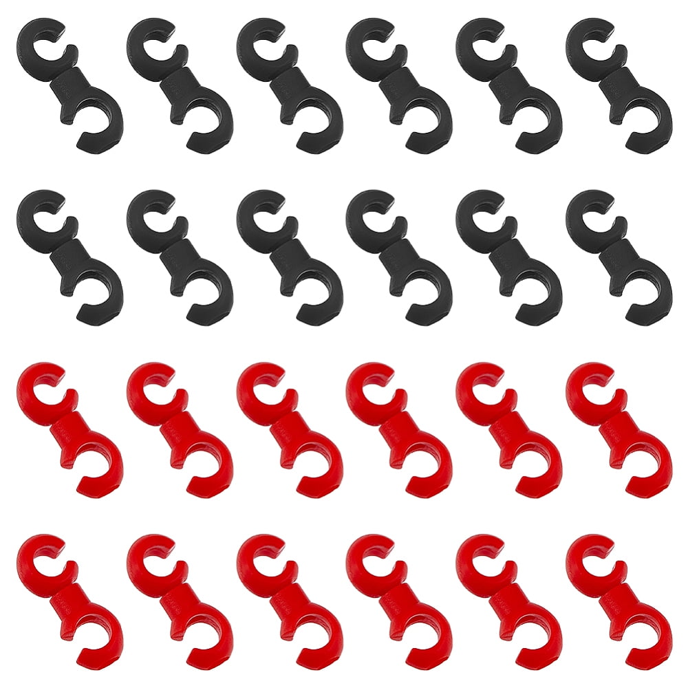 1Box 40Pcs 2 Colors Resin Road Bicycle Cable Buckles Rotatable Bike ...