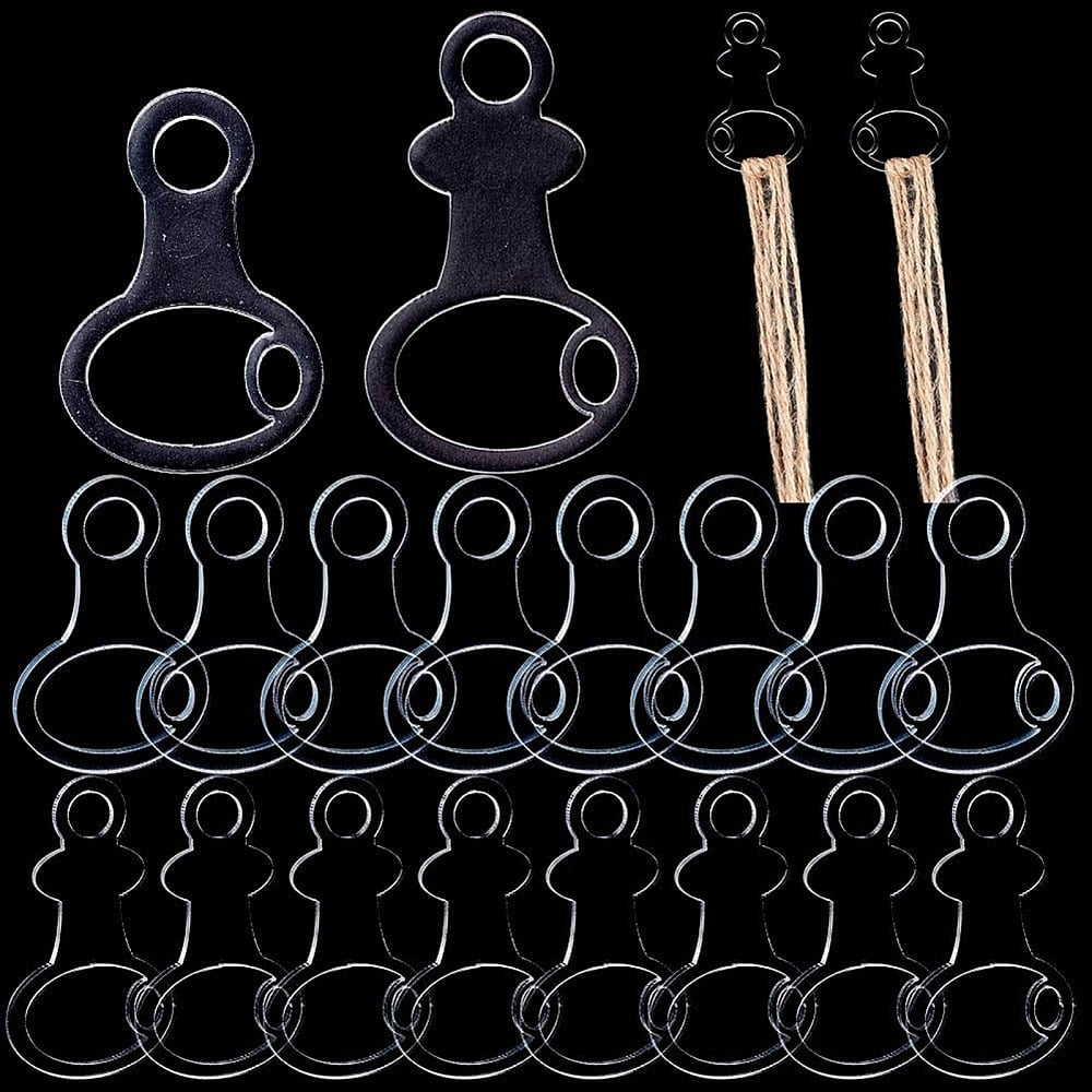 1Box 40Pcs Acrylic Floss Chips 2 Size Clear Embroidery Transparent ...