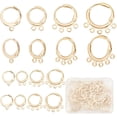 1Box 50Pcs 4 Style Rack Plating Brass & 304 Stainless Steel Leverback ...