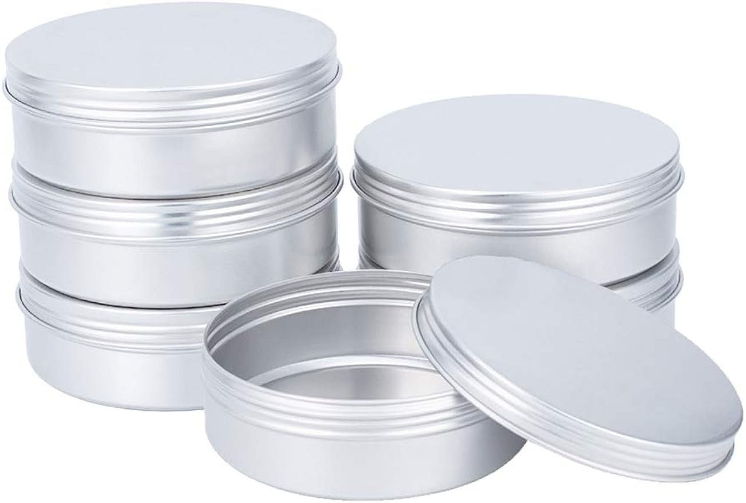 1Box 6 Pack 10oz Large Metal Storage Tin Jars with Screw Lid Metal ...