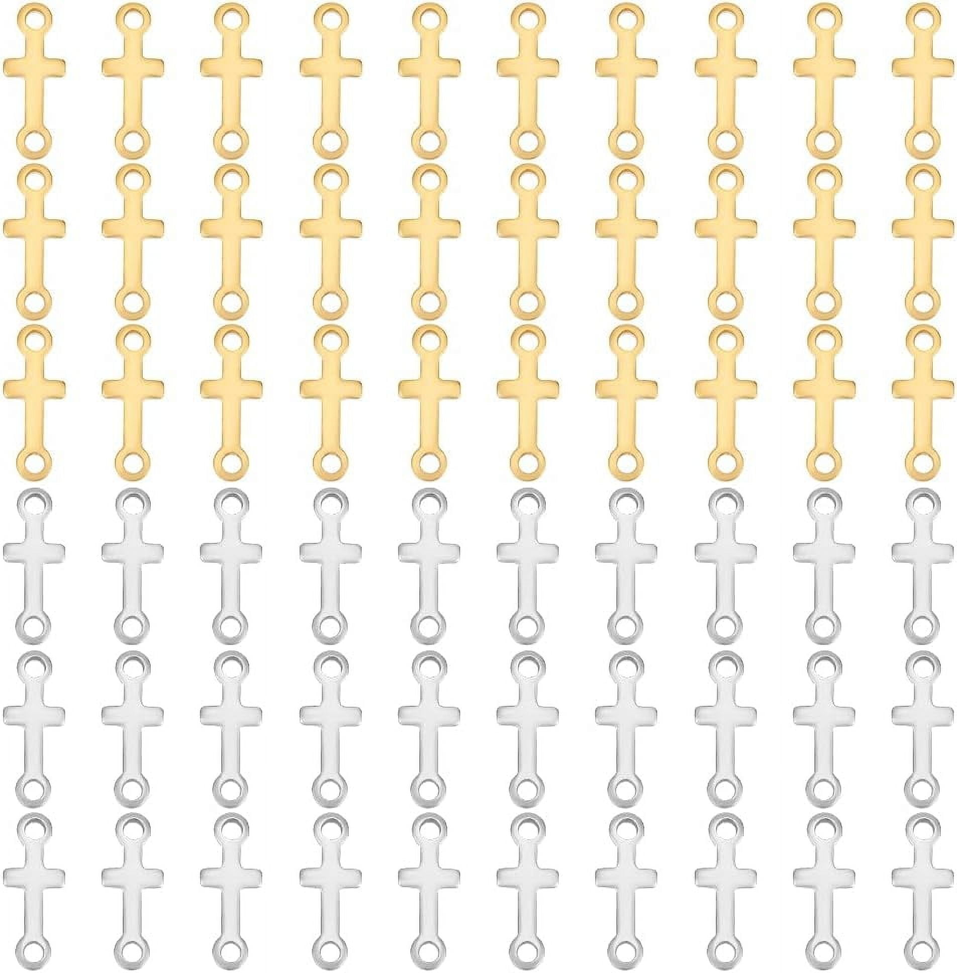 1Box 60Pcs 2 Colors Ion Plating(IP) 304 Stainless Steel Connector ...