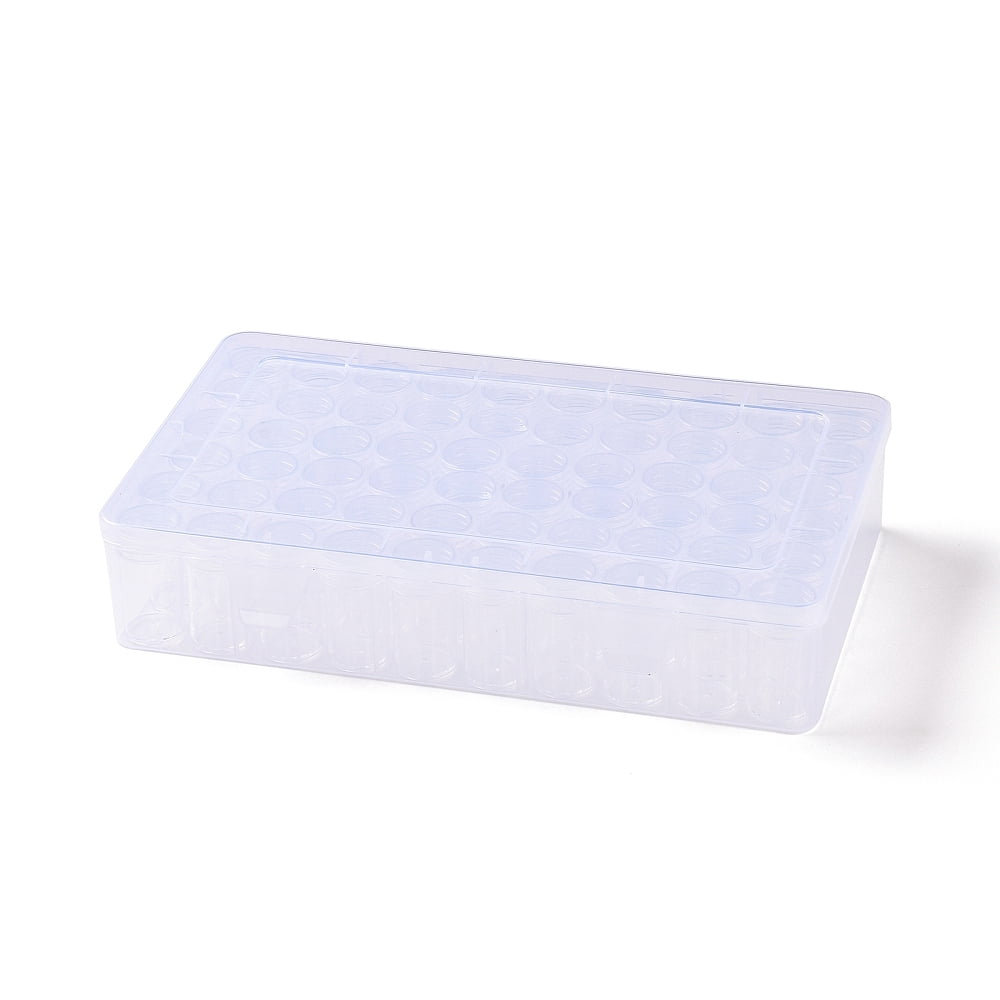 1Box 60Pcs Plastic Column Bead Storage Containers Bead Organzier Box ...
